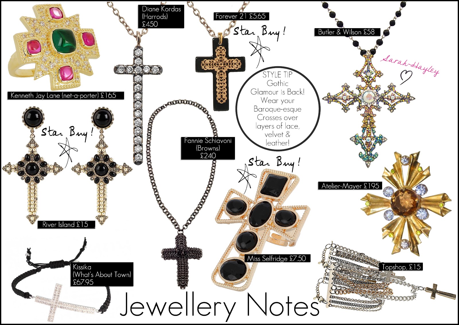 August Jewellery Notes: Crosses - by Sarah-Hayley Owen
