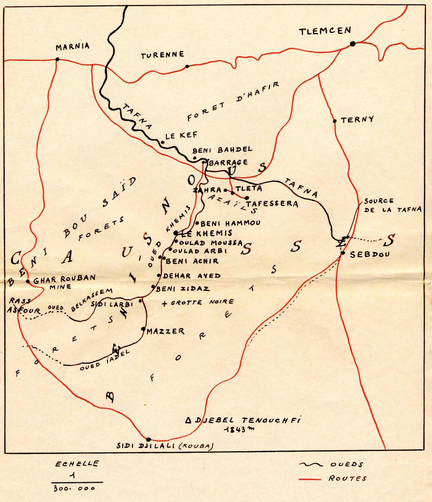 خريطة قديمة لسنة 1941 بني سنوس