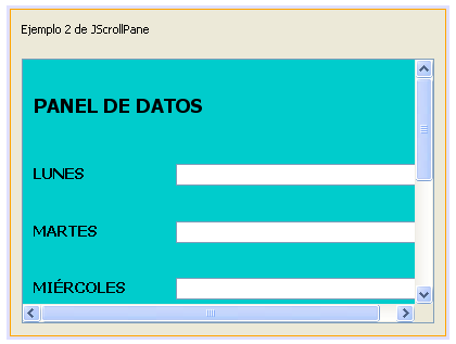 15- JAVA: PANELES DE DESPLAZAMIENTO "JScrollPane" - CódigoJavaLibre