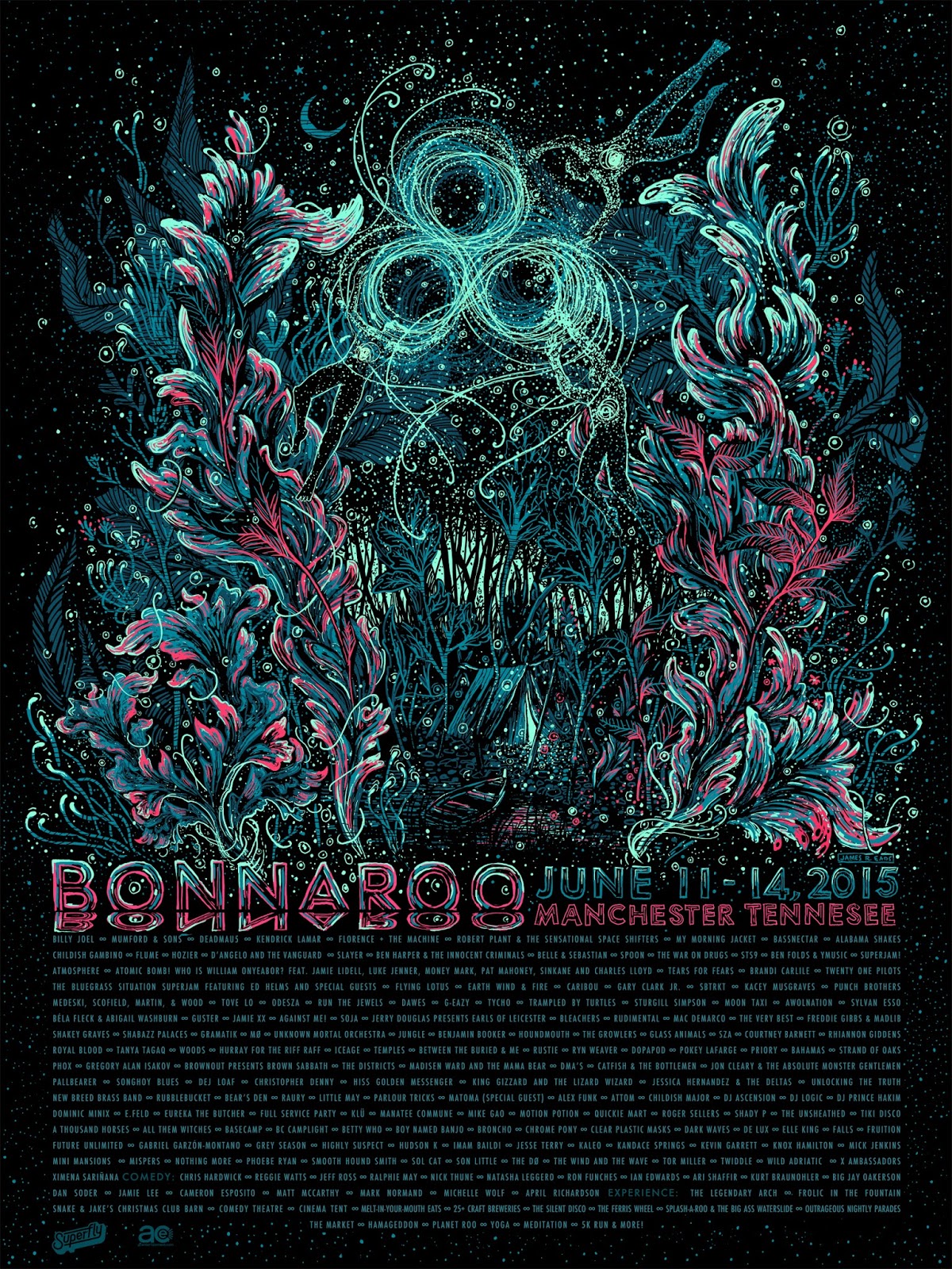 INSIDE THE ROCK POSTER FRAME BLOG: James Eads Bonnaroo Music Festival ...