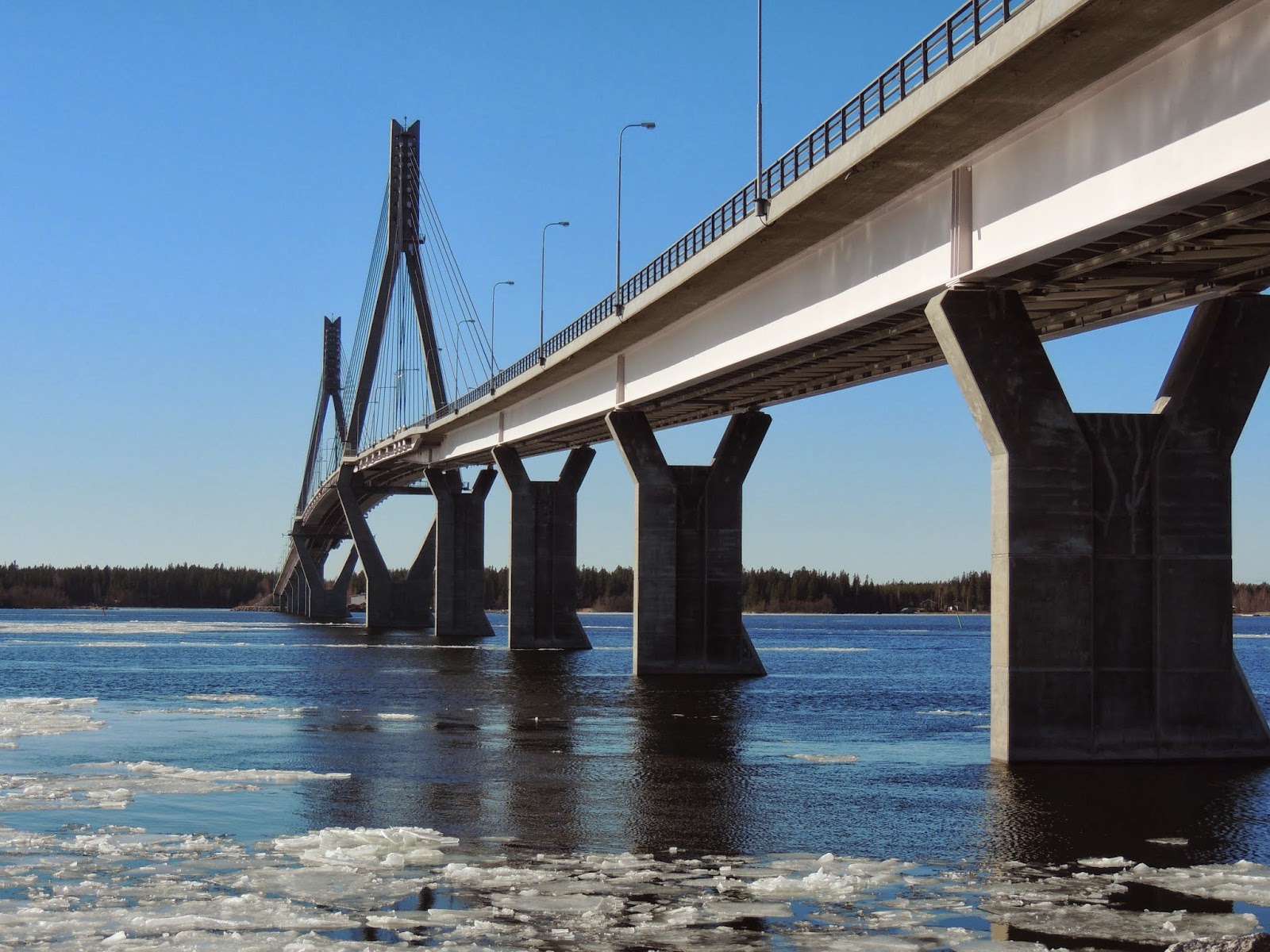 Gröna anemone: Stenar och is vid Replot-bron
