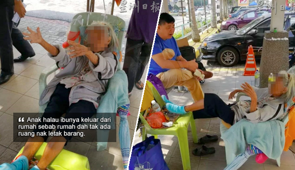 Anak halau dan biarkan ibunya tinggal di pondok bas hampir setahun ...