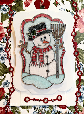 Altered Scrapbooking: Glittery Snowman Pull Tab Card
