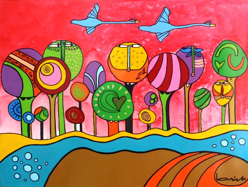 Arte en el jardin: Milo Lockett