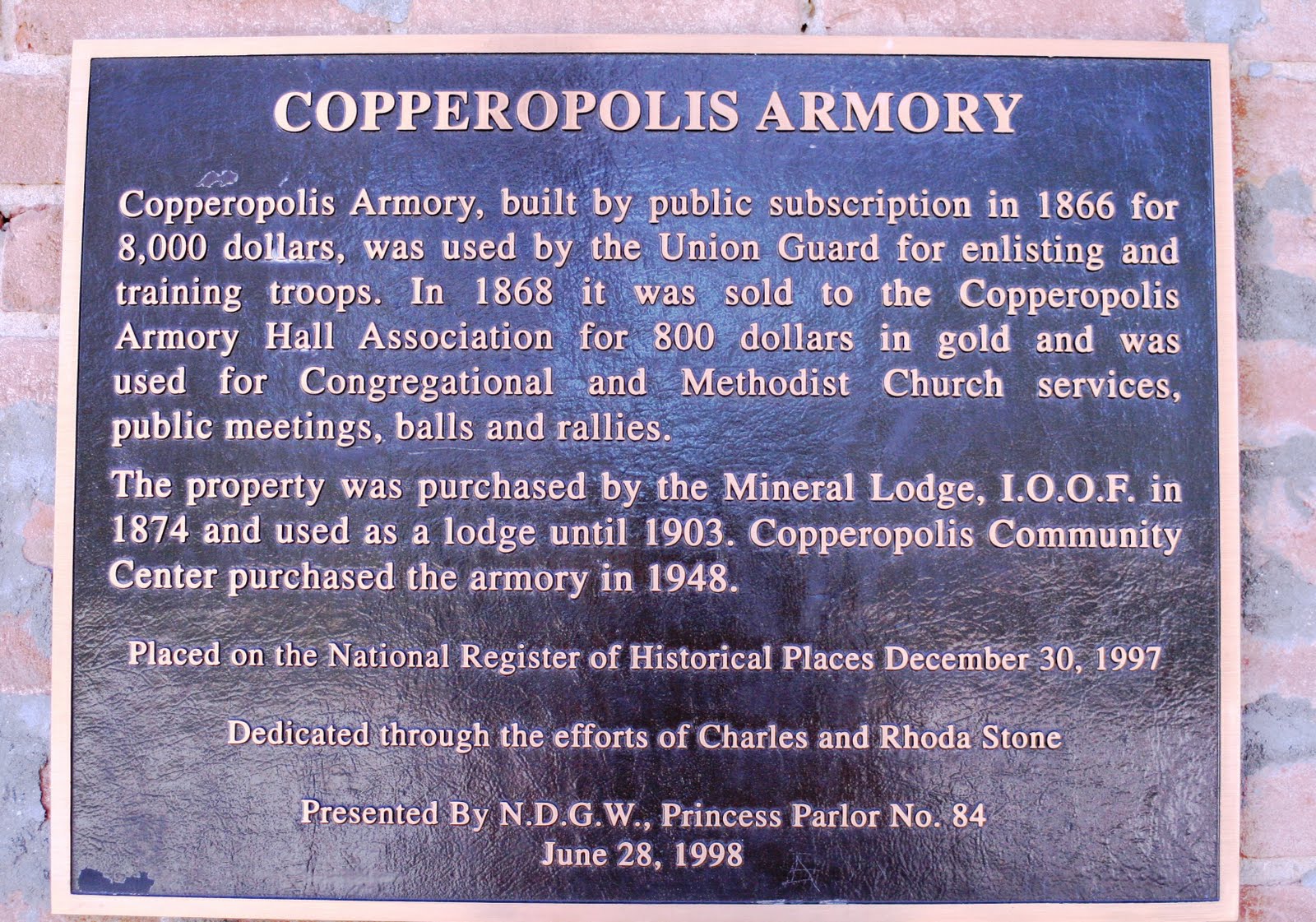 Copperopolis Community Center: The Copperopolis Armory - National ...