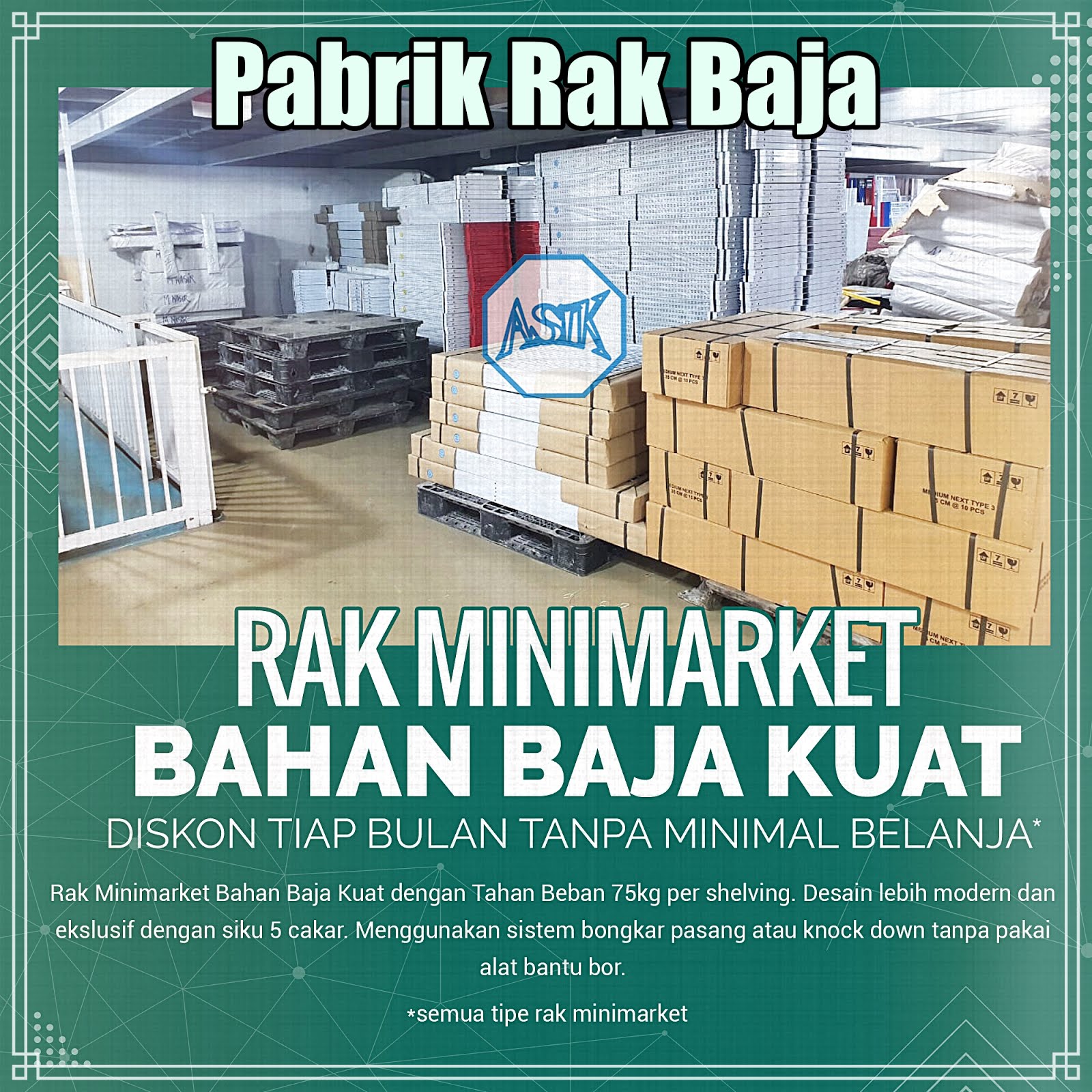 PABRIK RAK MINIMARKET END GONDOLA ATAU DEPAN SHELVING 4 LAYER TYPE ...