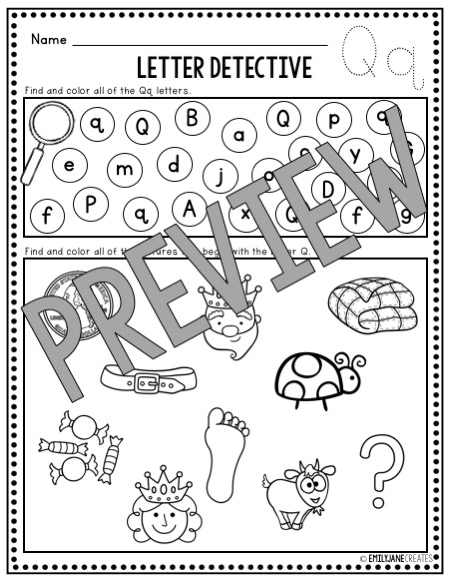 Emily Jane Creates: LETTER DETECTIVE
