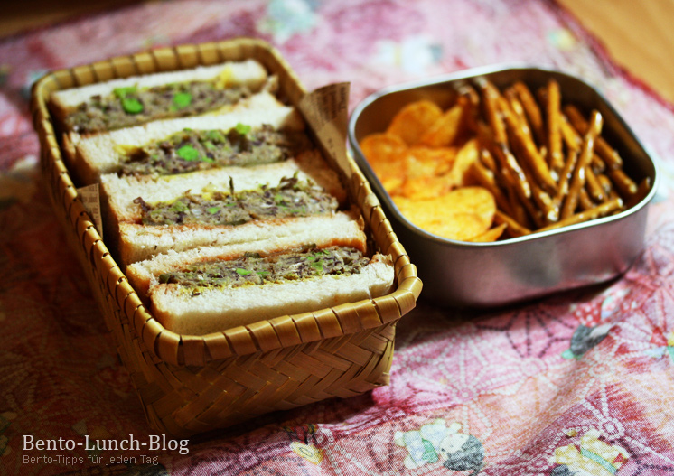 Bento Lunch Blog: Bento# 165: Sandwich-Bento mit Chips und Salzstangen