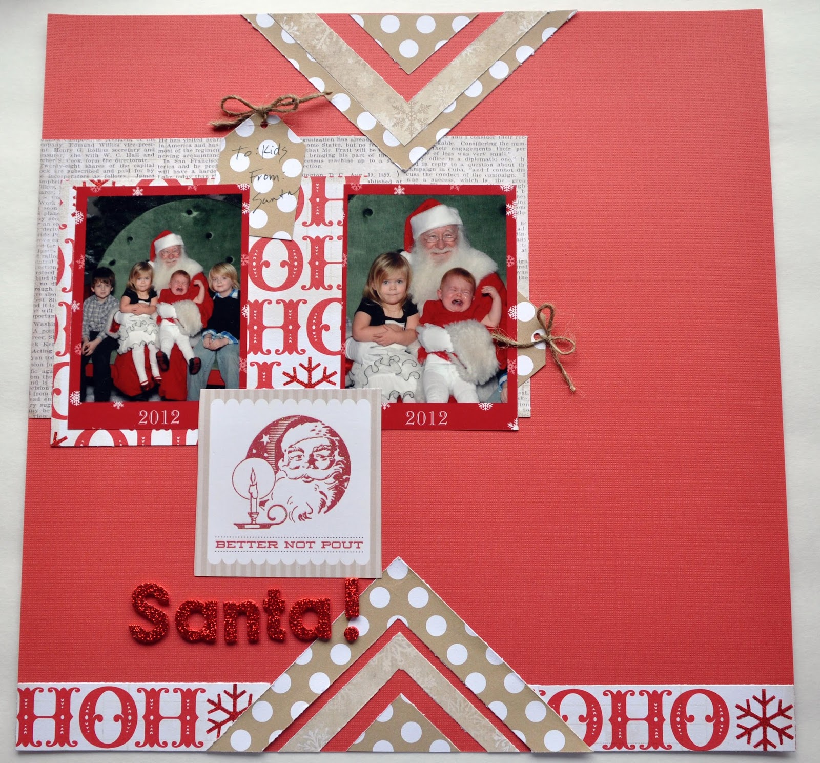 Scrappin' 2 baby girls: Santa Layout