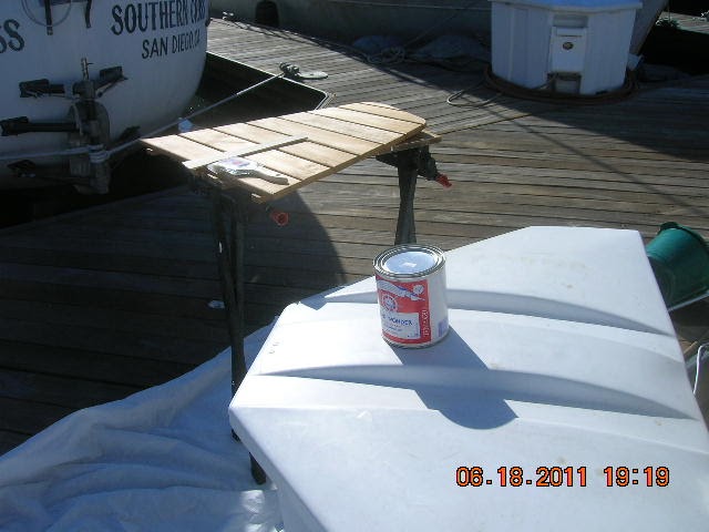 Chip & Debbie Willis on s\v Elegant'sea: We gave the Teak cockpit grate ...