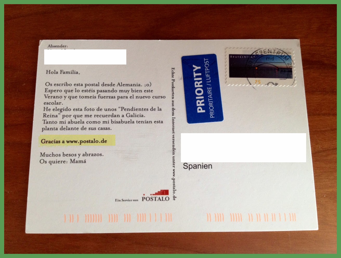 Hoy te recomiendo: Crea tus postales con Postalo.de