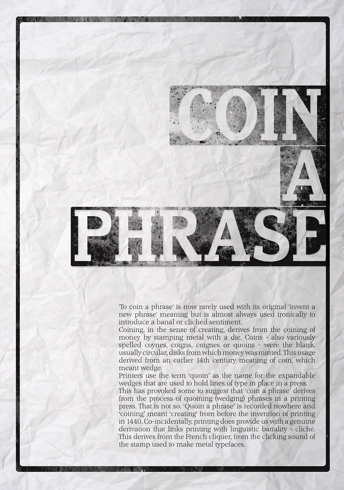 Des110- Typography: Refined A2 Poster Ideas