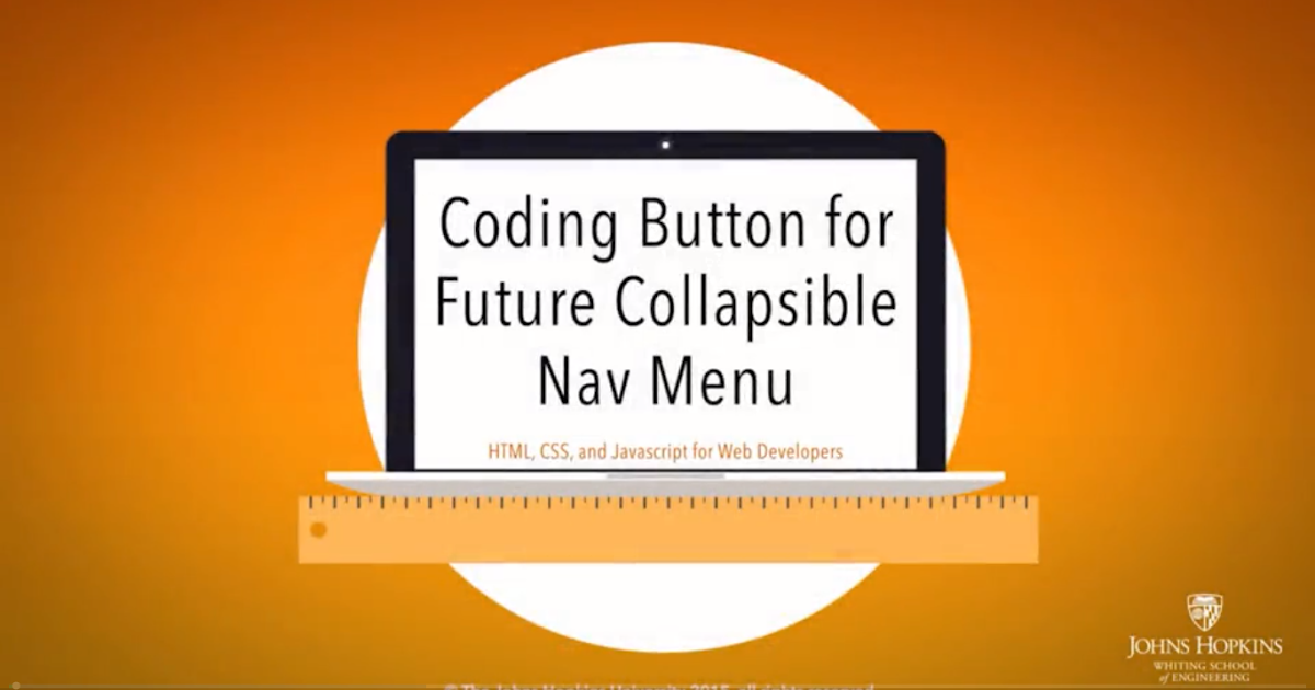 Coding Button for Future Collapsible Menu | HTML - CSS - And Javascript ...