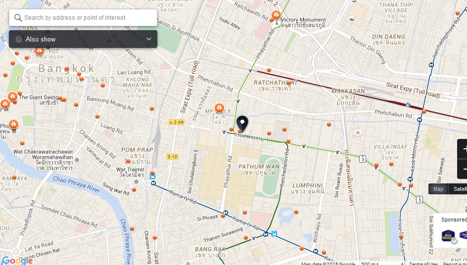 Siam Center and Siam Discovery Center Bangkok Map - Tourist Attractions ...