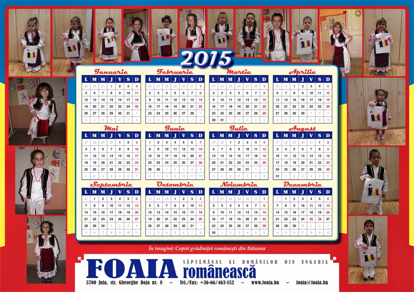 Calendarul românesc 2015
