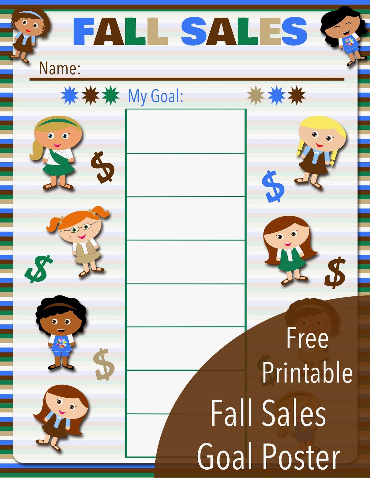 My Fashionable Designs: Free Printable: Fall Sales Goal Poster
