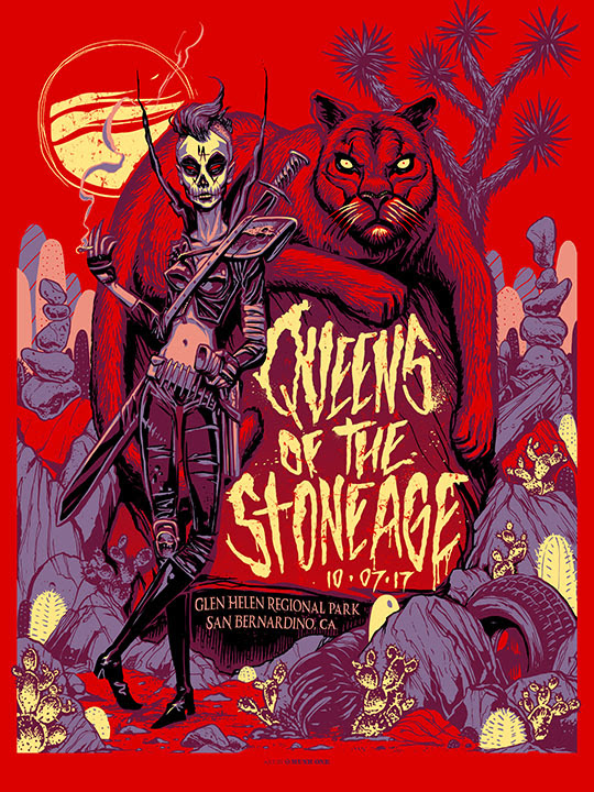 INSIDE THE ROCK POSTER FRAME BLOG: QOTSA San Bernardino Munk One Print ...