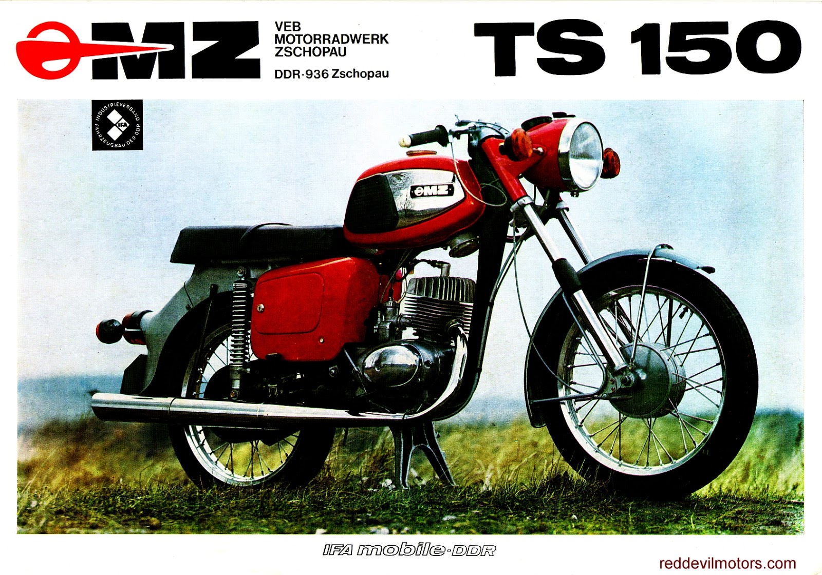 Red Devil Motors: MZ TS150 brochure 1974