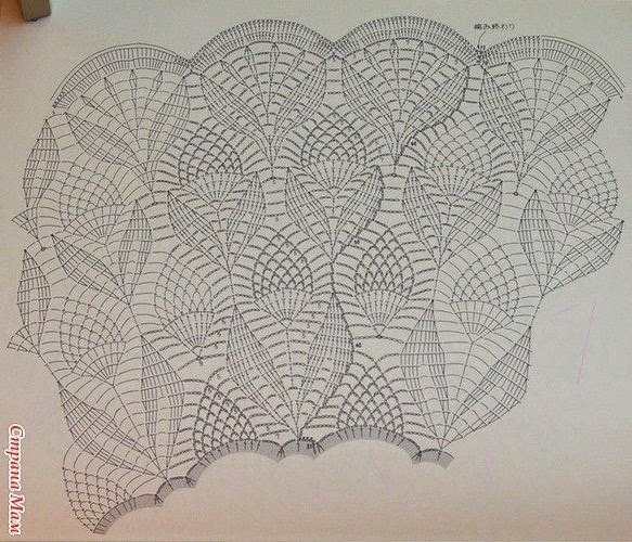 Nappes au crochet modèle gratuit au motif ananas