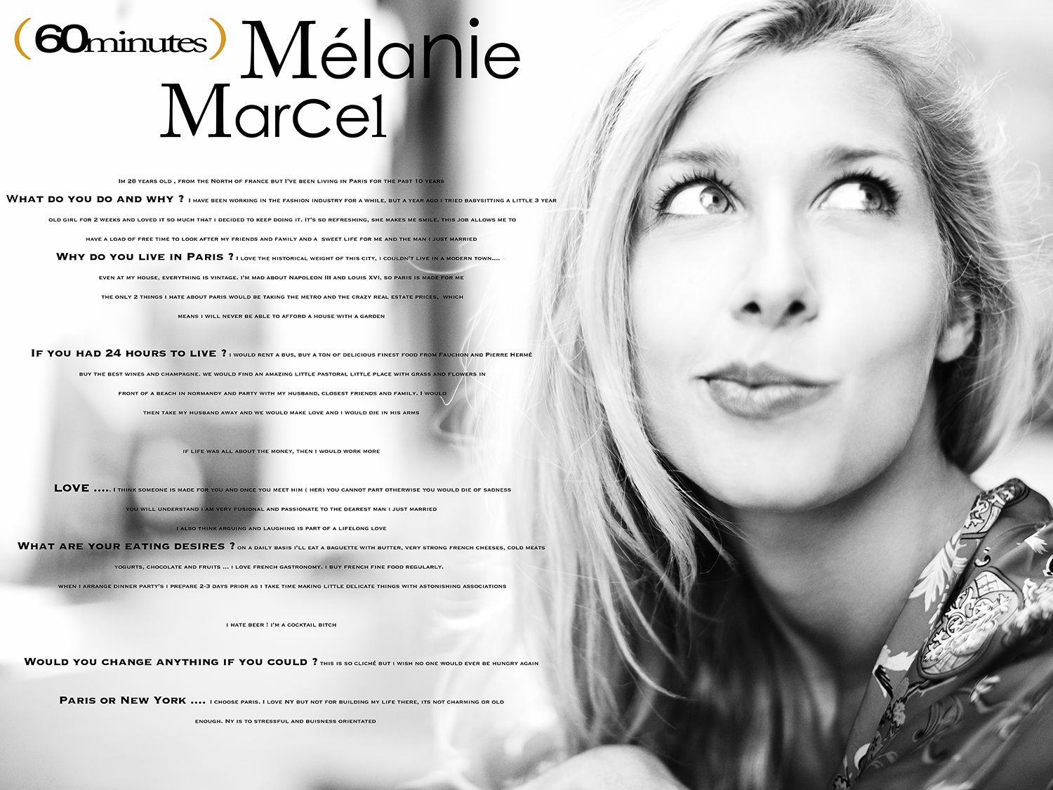 an Artist: 24 people 24 hours Melanie Marcel