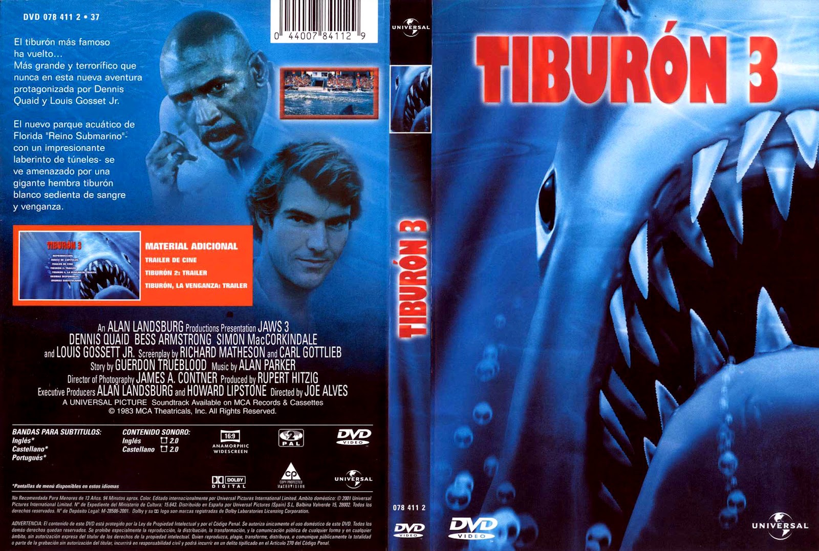 Todo El Terror Del Mundo: Tiburon 3D, El Gran Tiburon (Jaws 3-D: El ...