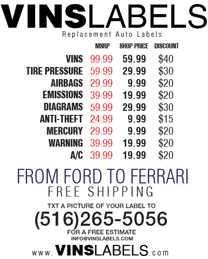 What are VIN labels? Vin Decals? Vin Stickers?