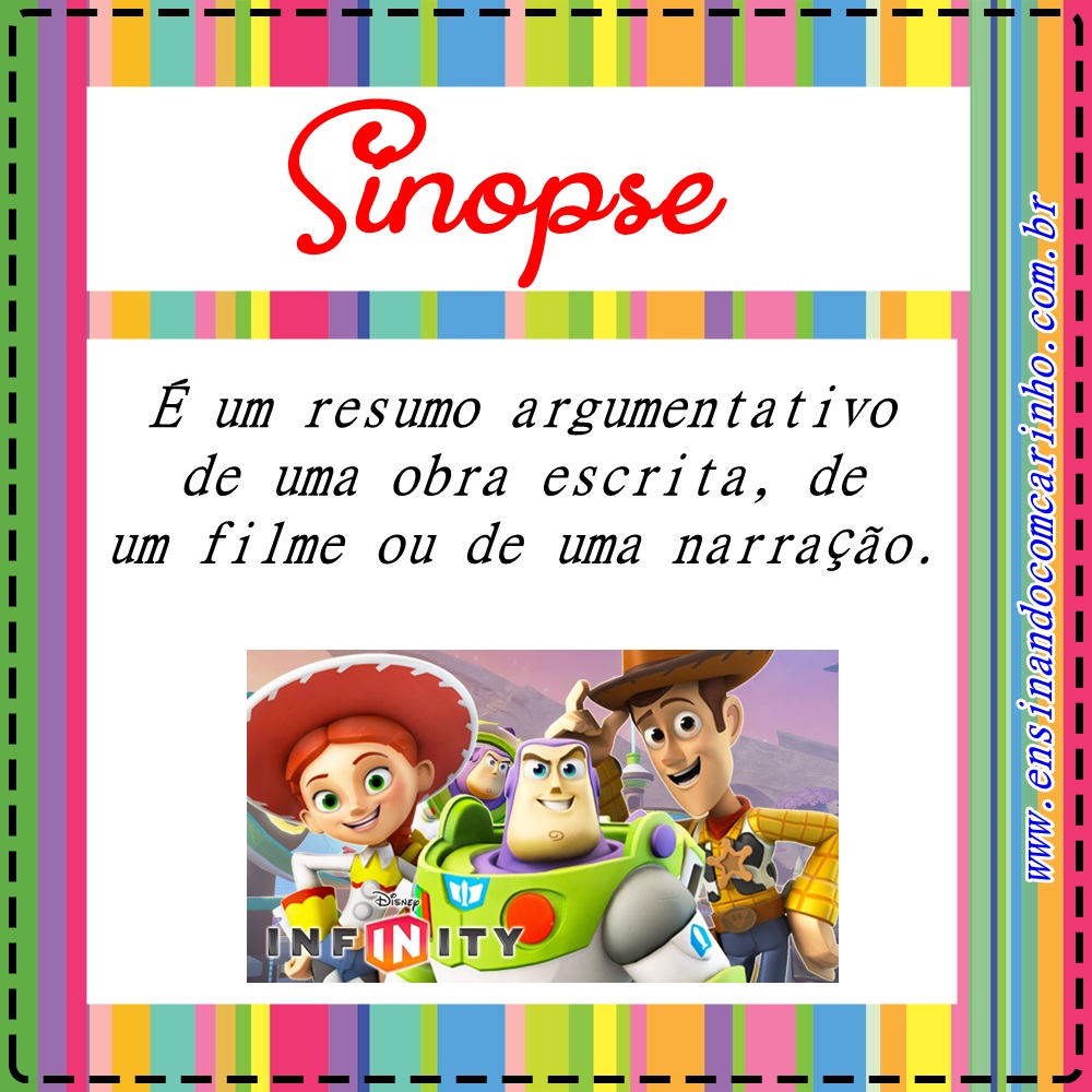 Cartazes lúdicos dos gêneros textuais com suas definições