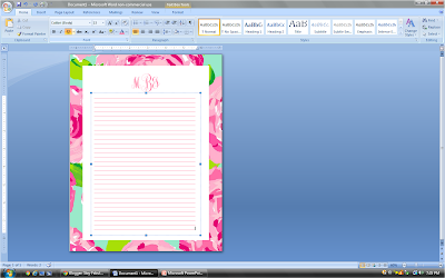 Stay Fabulous: Monogrammed Lilly Stationery Tutorial