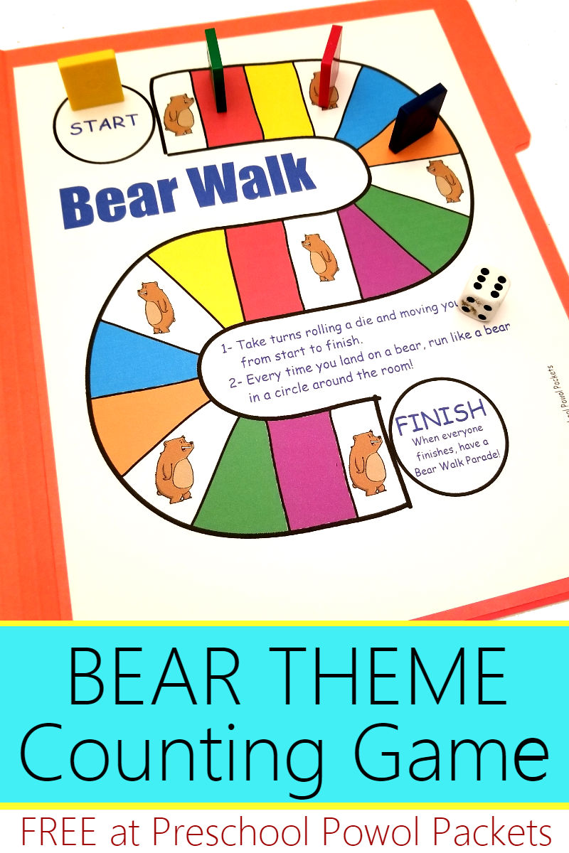 Bear Walk Board Game {FREE} | Preschool Powol Packets