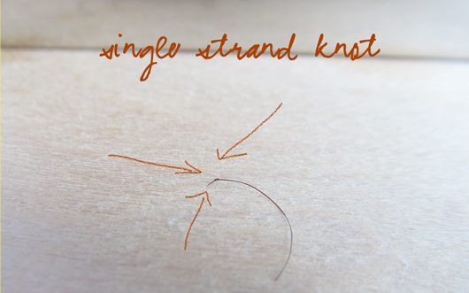 Single Strand Knots