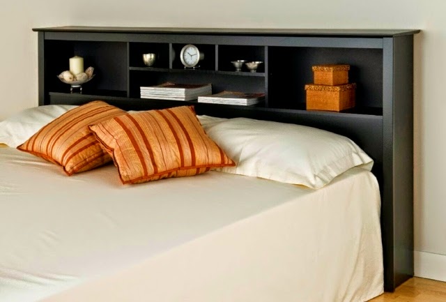 15 Cool ideas for bed headboard with storage space and shelves