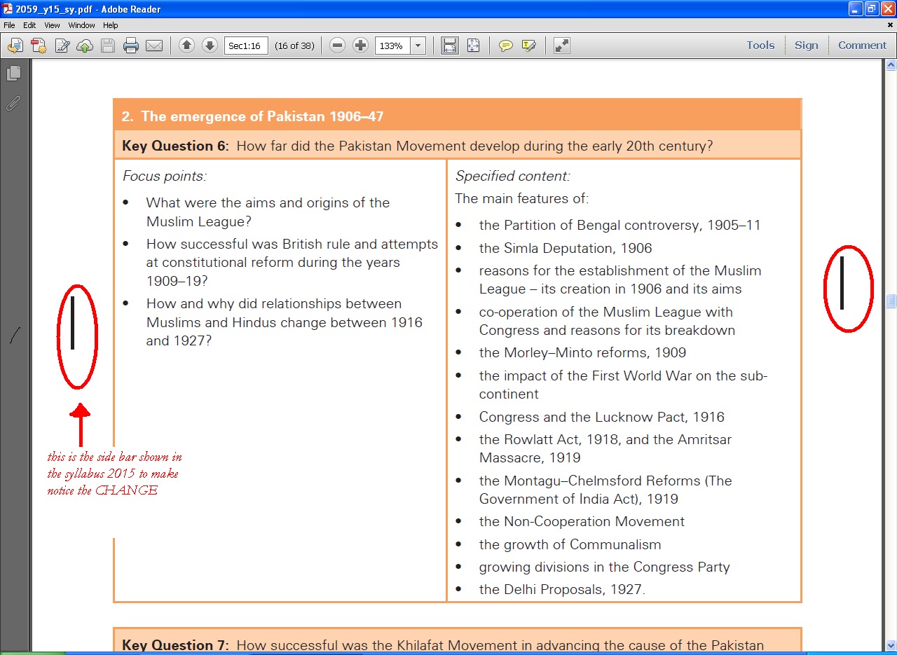 CIE Pakistan Studies-Paper Pattern 2015: June 2013