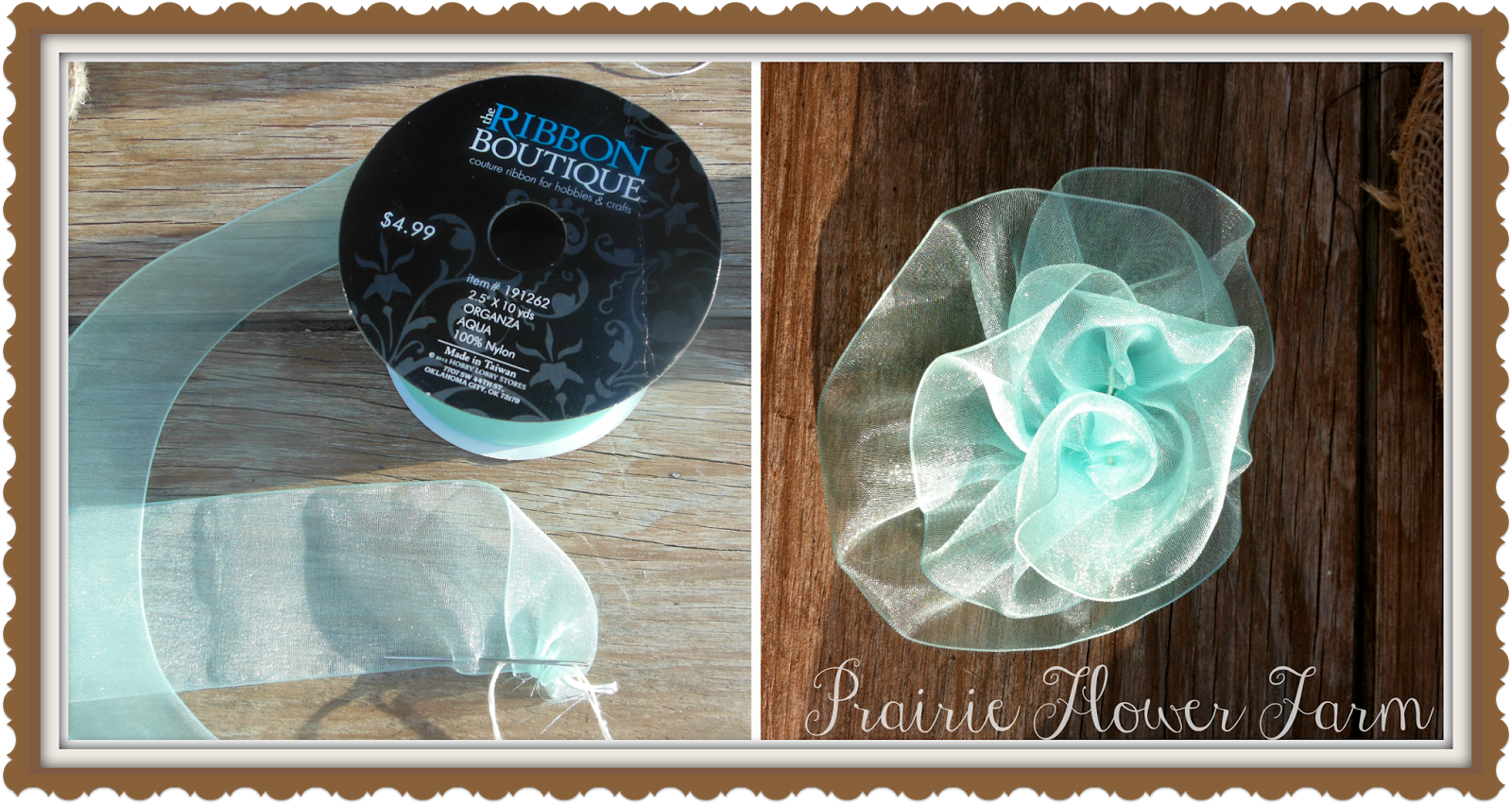 Prairie Flower Farm: Burlap Roses and Sheer Ribbon Roses Tutorial