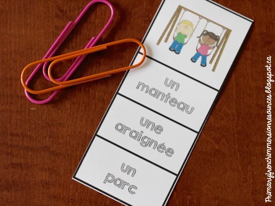 Centre game - beginning sounds - Primary French Immersion Resources