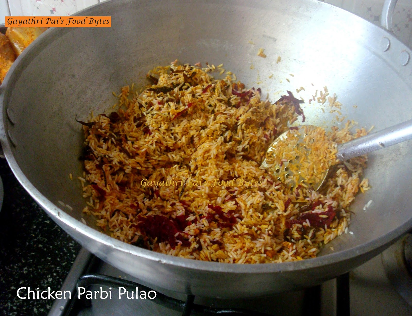 Gayathri Pai's Food Bytes: Spicy Chicken Parbi Pulao with Potatoes And ...