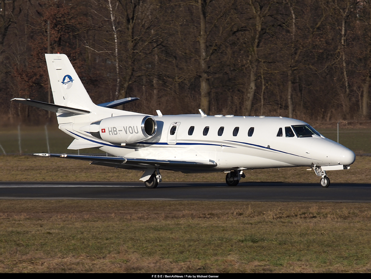FEBE *** BernAirNews.ch ©: HB-VOU, Cessna C560XL Citation Excel, DEC13