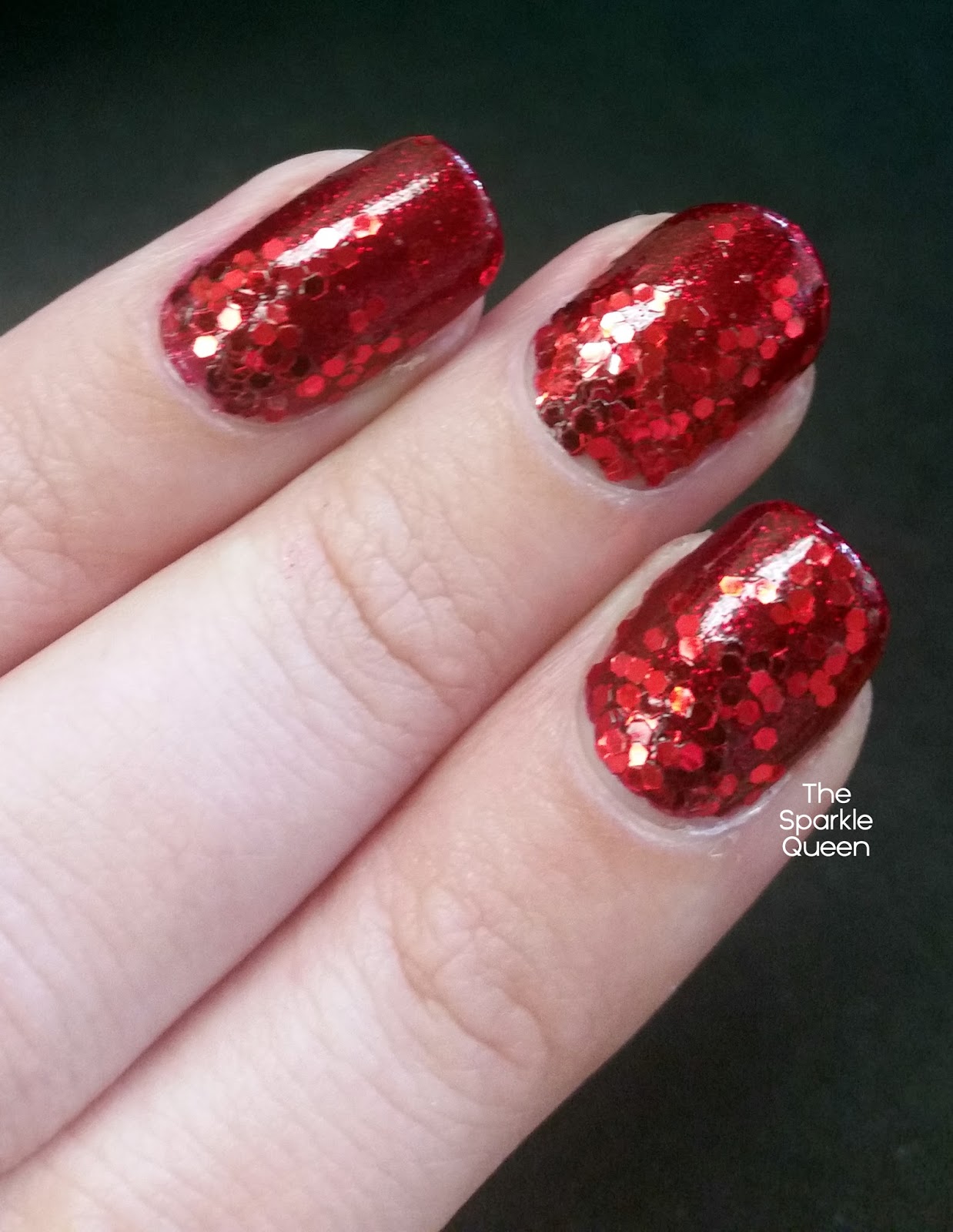 Red Glitter Gradient Nail Art – A Sparkly Life for Me