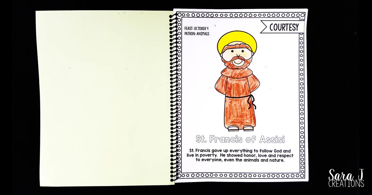Catholic Saints Coloring Books | Sara J Creations