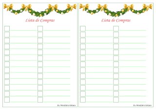 Organizando as festas - listas para imprimir