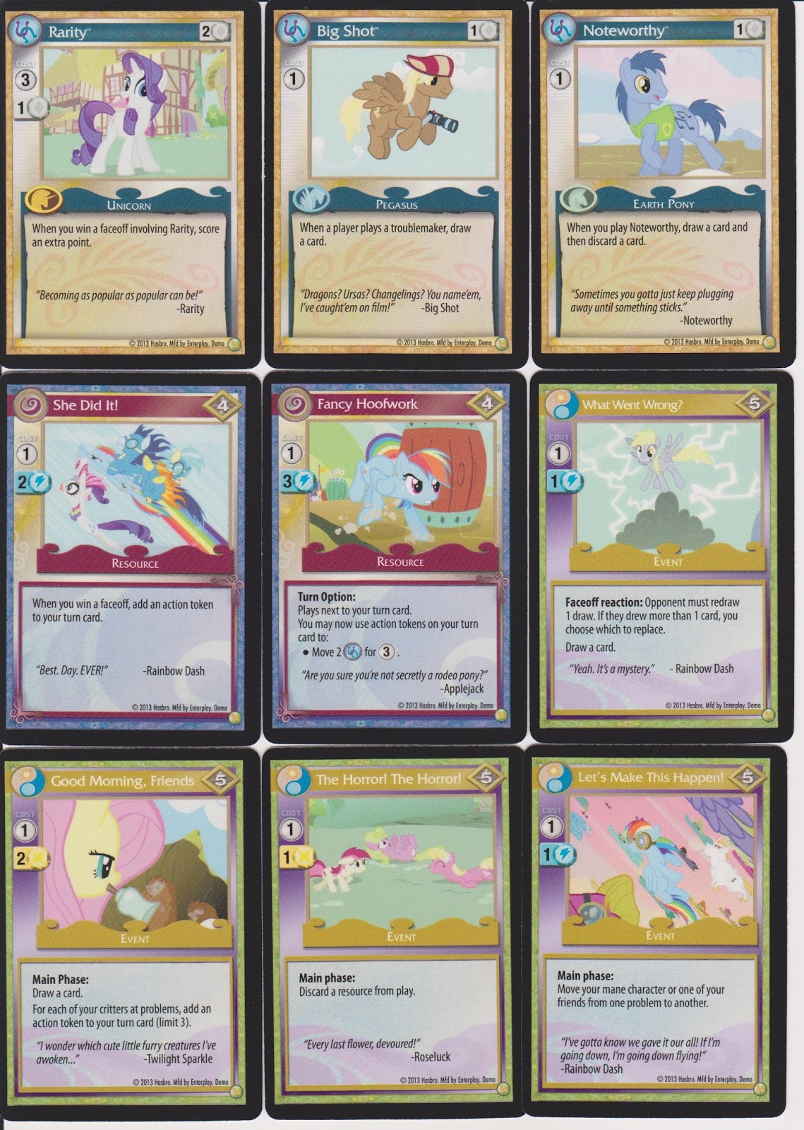 Equestria Daily - MLP Stuff!: All Cards from the MLP CCG Test Event at ...