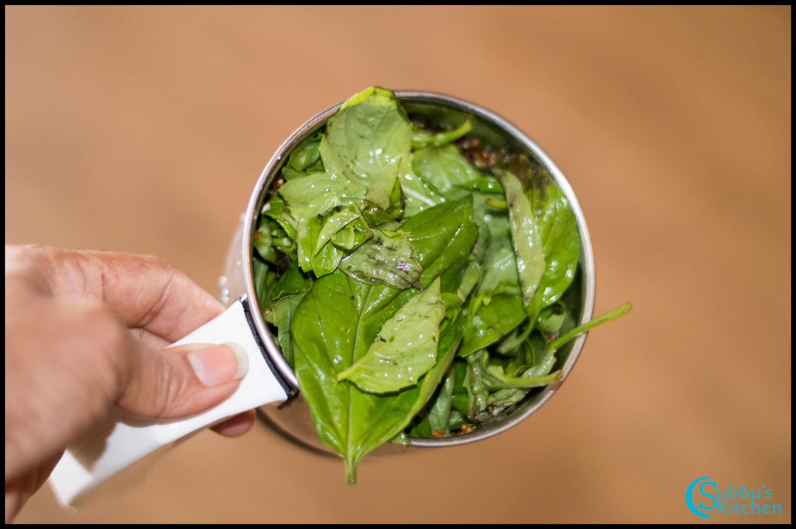 Basil Thogayal Recipe | Basil Thuvayal - Subbus Kitchen