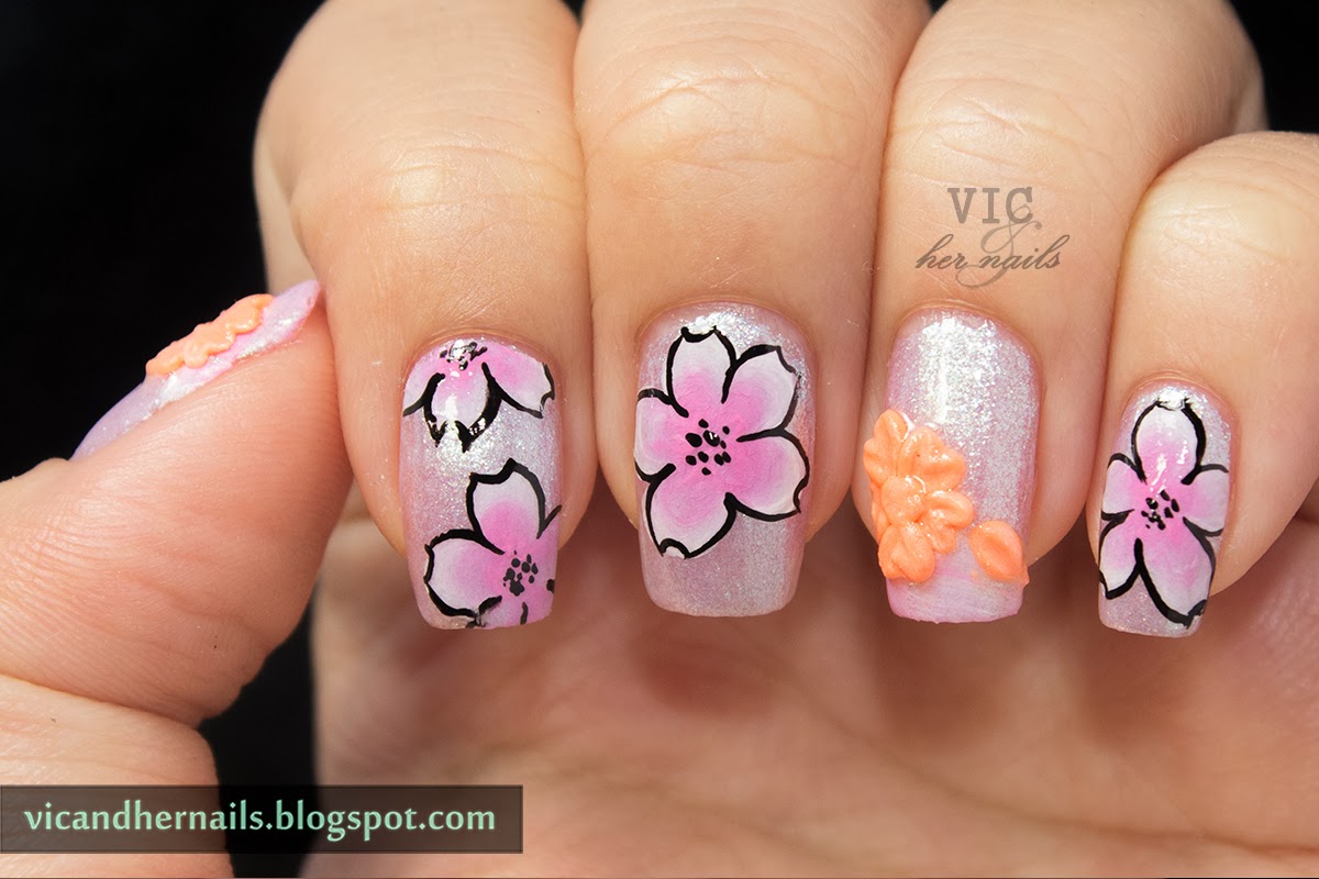 Vic and Her Nails: March N.A.I.L. - Theme 4 - Spring Flowers