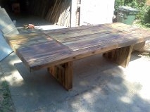 Handmade Rustic & Log Furniture: Big Dining Table 110" x 48" x 30" tall