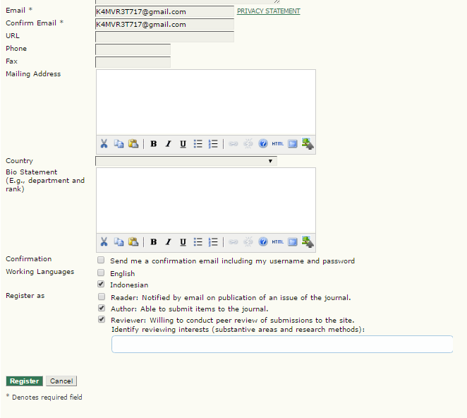 Deface Teknik Open Journal System - Indonesian Freedom Security