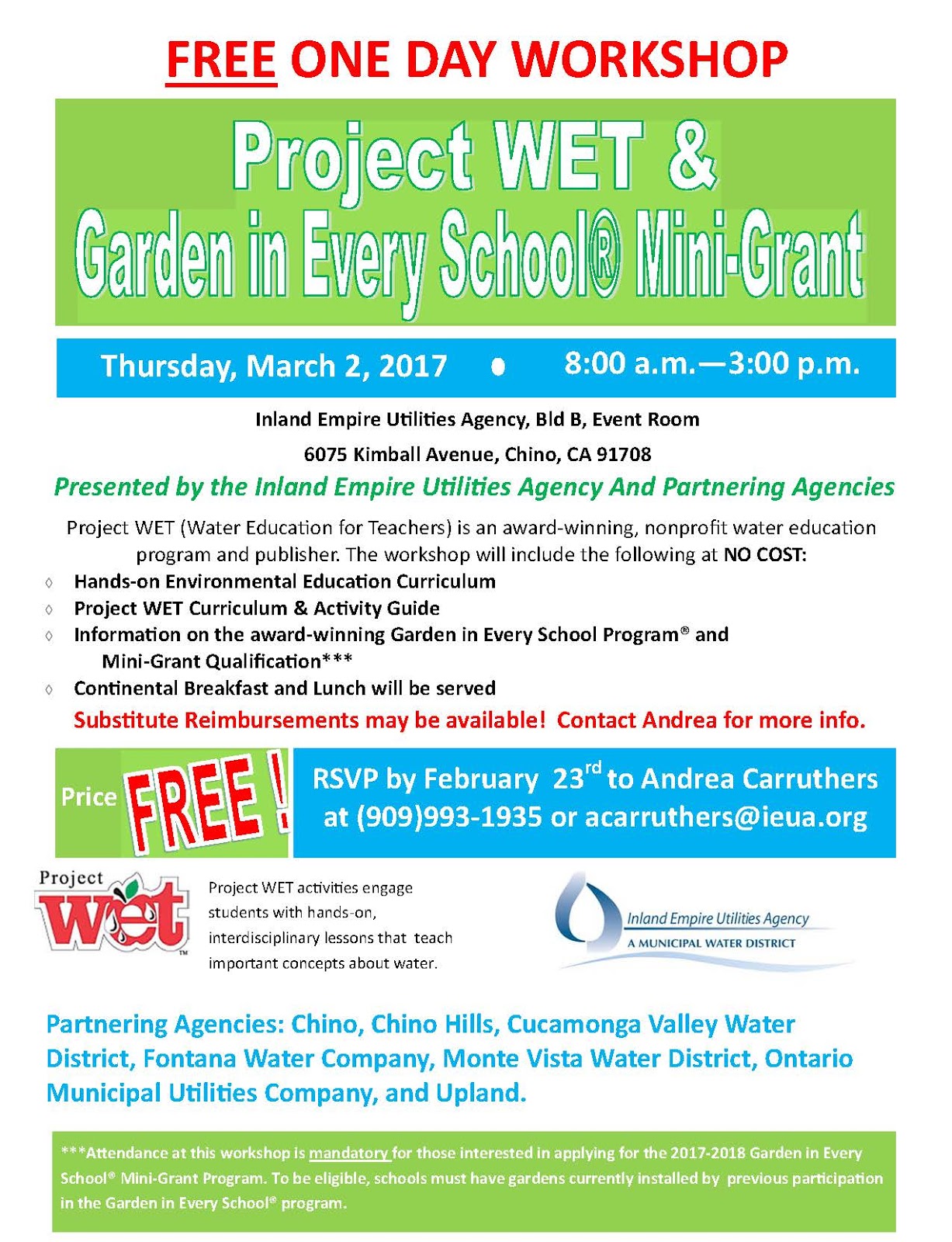 Inland Empire Utilities Agency's Water Education Programs: Project WET ...