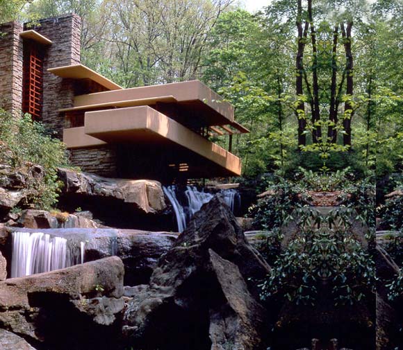 Desain Unik Falling Water | Garis Desain