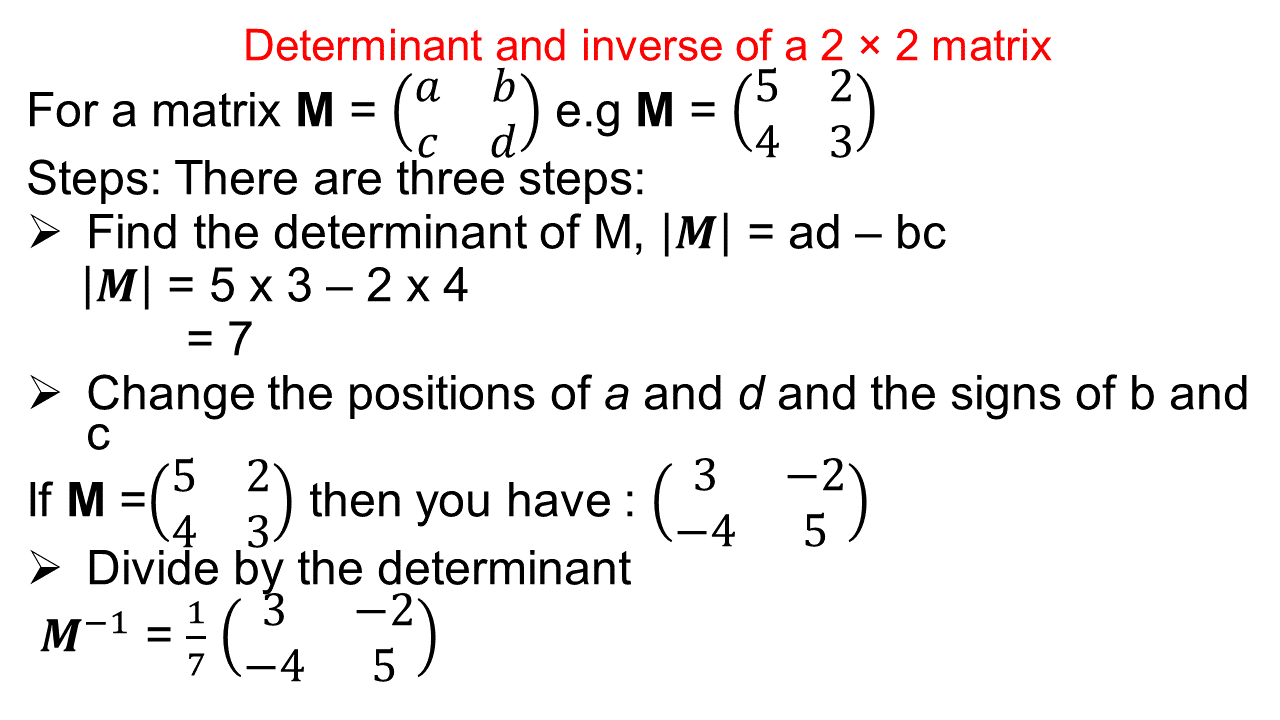 Math 10: CHAPTER 5: MATRICES