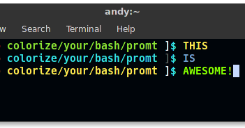 Colorize your terminal bash prompt | YALNEB