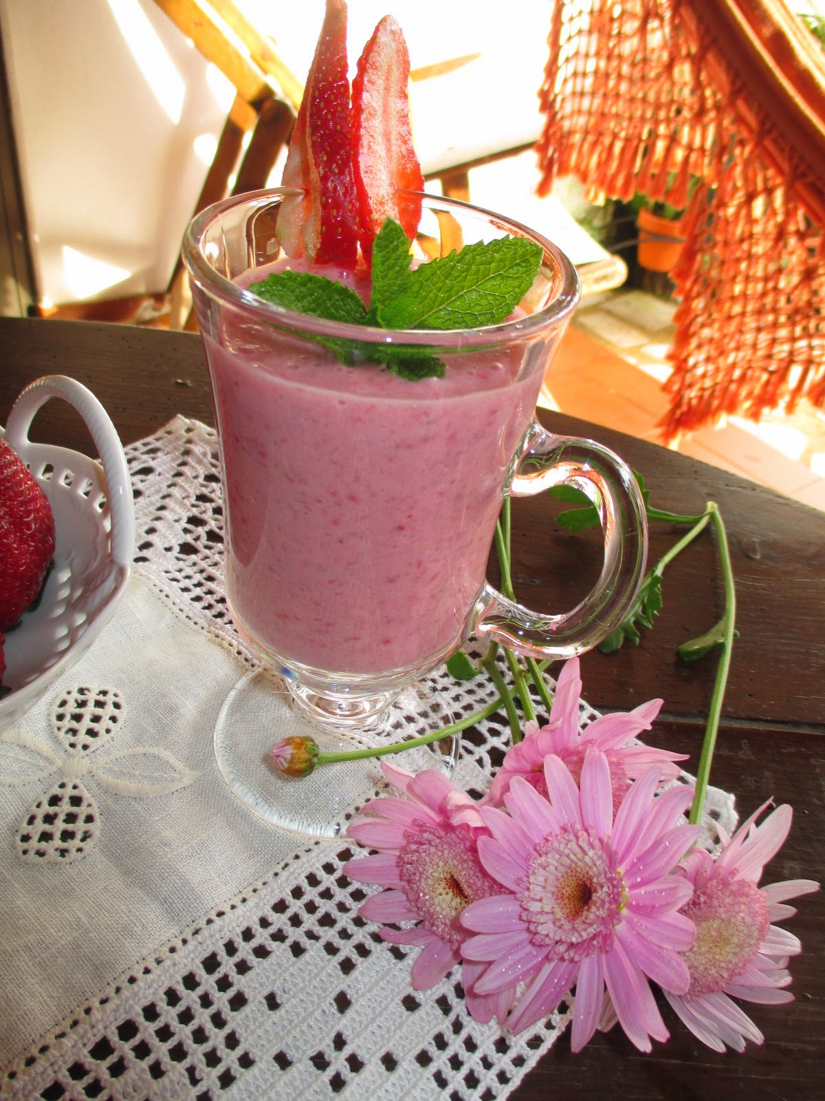 Smoothie de Morango e Banana
