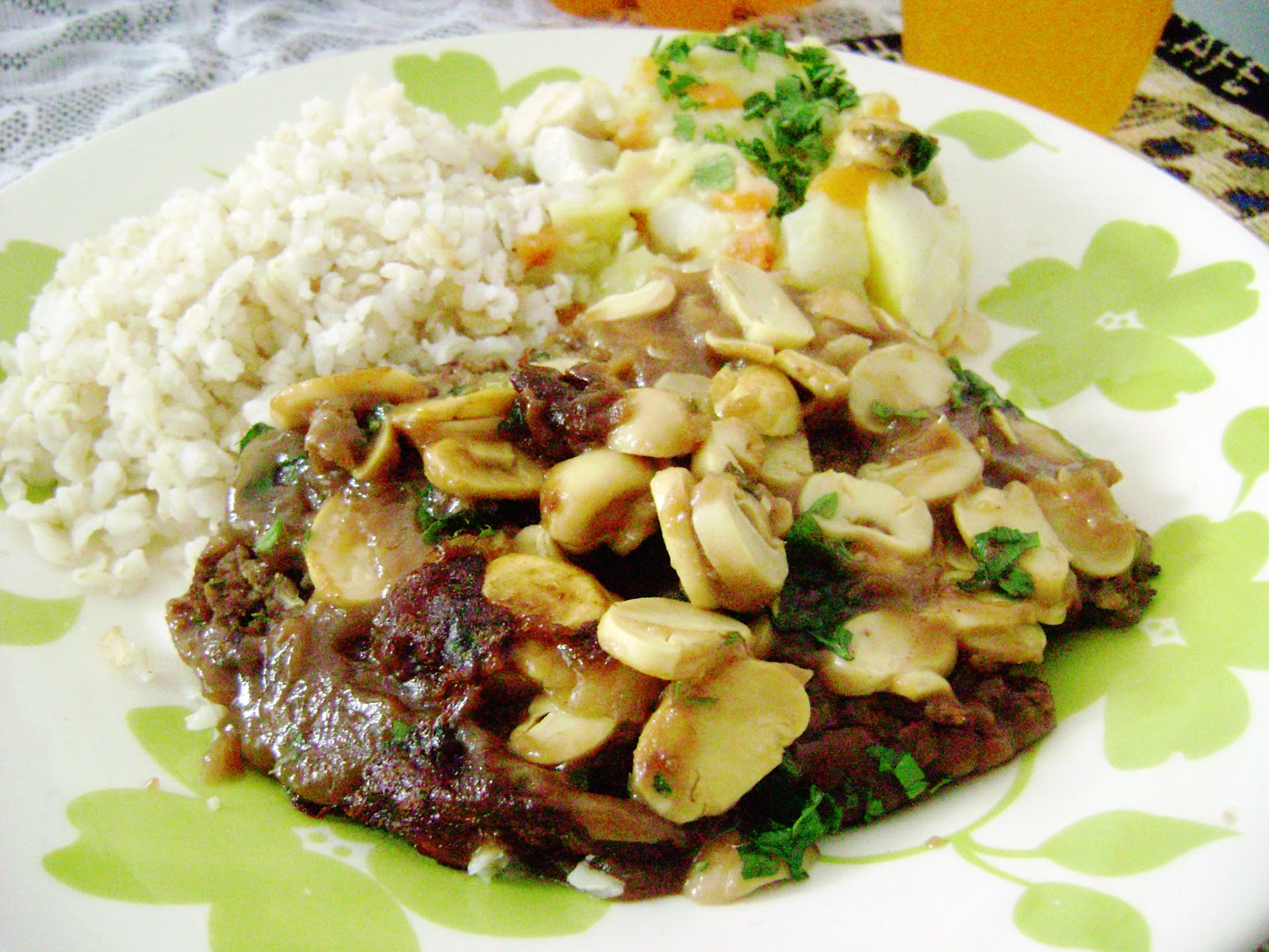 Bife de proteína de soja